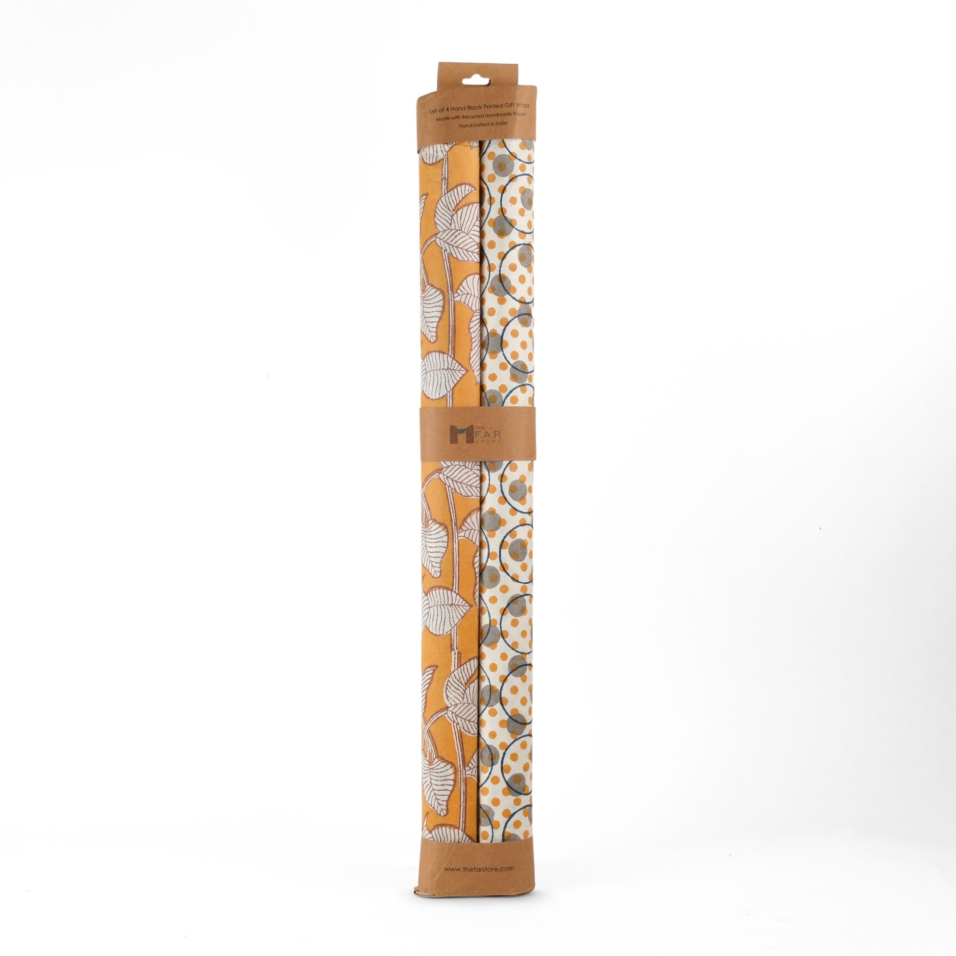 Set of 4 - The Unboxed Yellow Gift Wrapping Papers